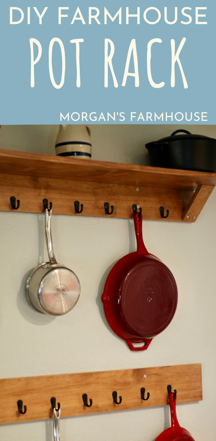 DIY Farmhouse Pot Rack - Morgan's Farmhouse