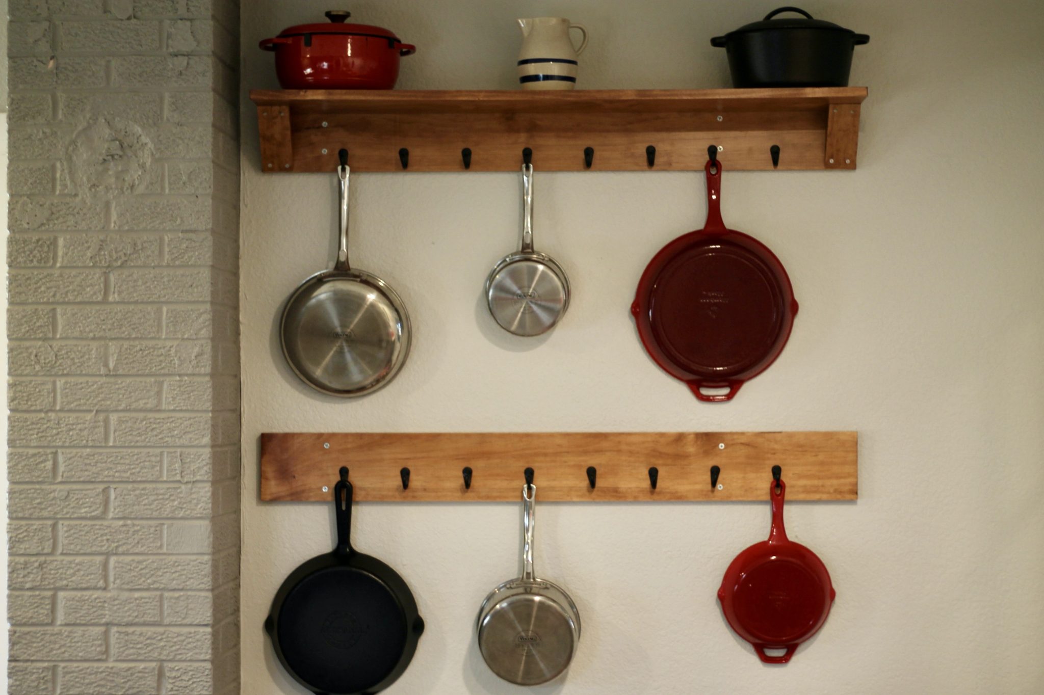 DIY Farmhouse Pot Rack - Morgan's Farmhouse